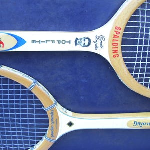 Wood Tennis Rackets Wilson Jack Kramer Cup Spalding Pancho Gonzales ...