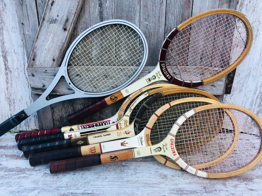 Wood Tennis Racket Wilson Jack Kramer Pancho Gonzales Spalding Head ...