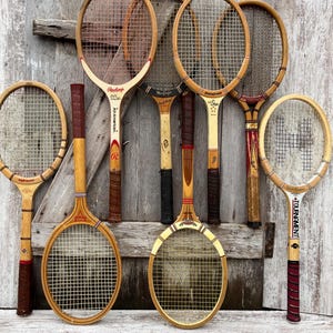 Wood Tennis Rackets Wilson Macgregor Frank Parker George Lott Fred ...