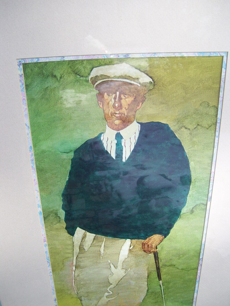 LARGE Bart Forbes the Vintage Golfer Male Golfer the Golfer Classic ...