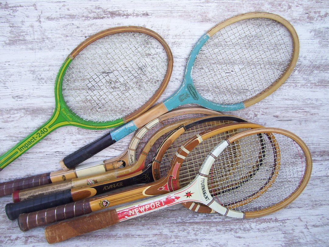 Wood Tennis Racquet Wilson Newport Tournament Spalding Rosie Casals ...
