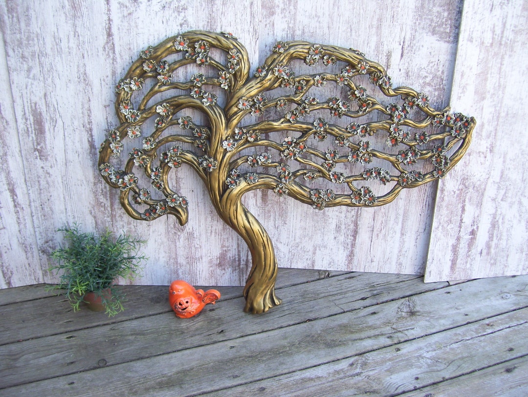 LARGE Mid Century Modern Gold Tree Universal Statuary Corp Hanging 3D ...