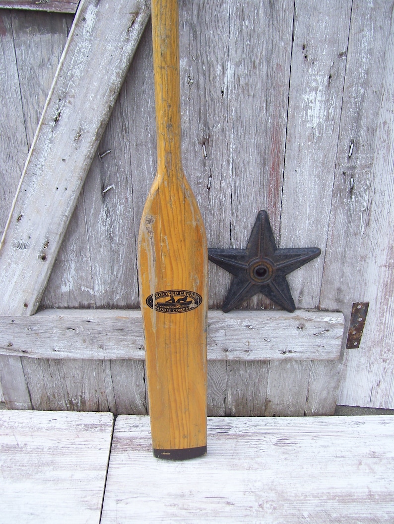 Vintage Wooden Boat Oars Vermont Tubbs Feather Brand Canadian Canoe ...