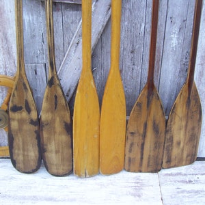 2 Vintage Wooden Boat Oars Cavpro 64 OR 59 Walnut Stained Wood Oar ...