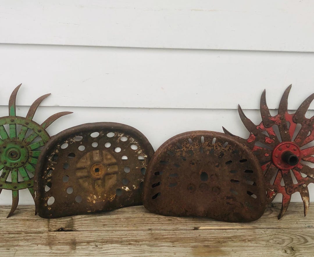 Primitive Tractor Seat Farmhouse Rustic Tool Implement Farm Country ...