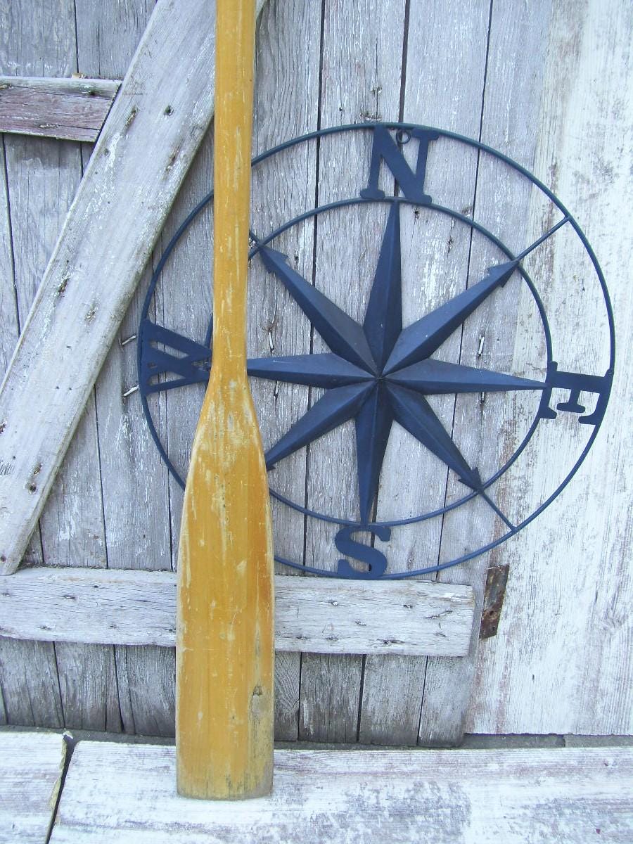 Vintage Wooden Boat Oars Vermont Tubbs Feather Brand Canadian Canoe ...