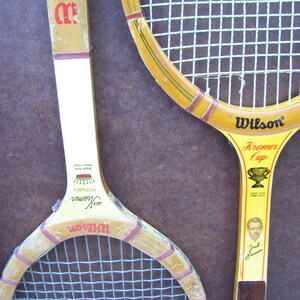 Wood Tennis Rackets Wilson Jack Kramer Cup Spalding Pancho Gonzales ...