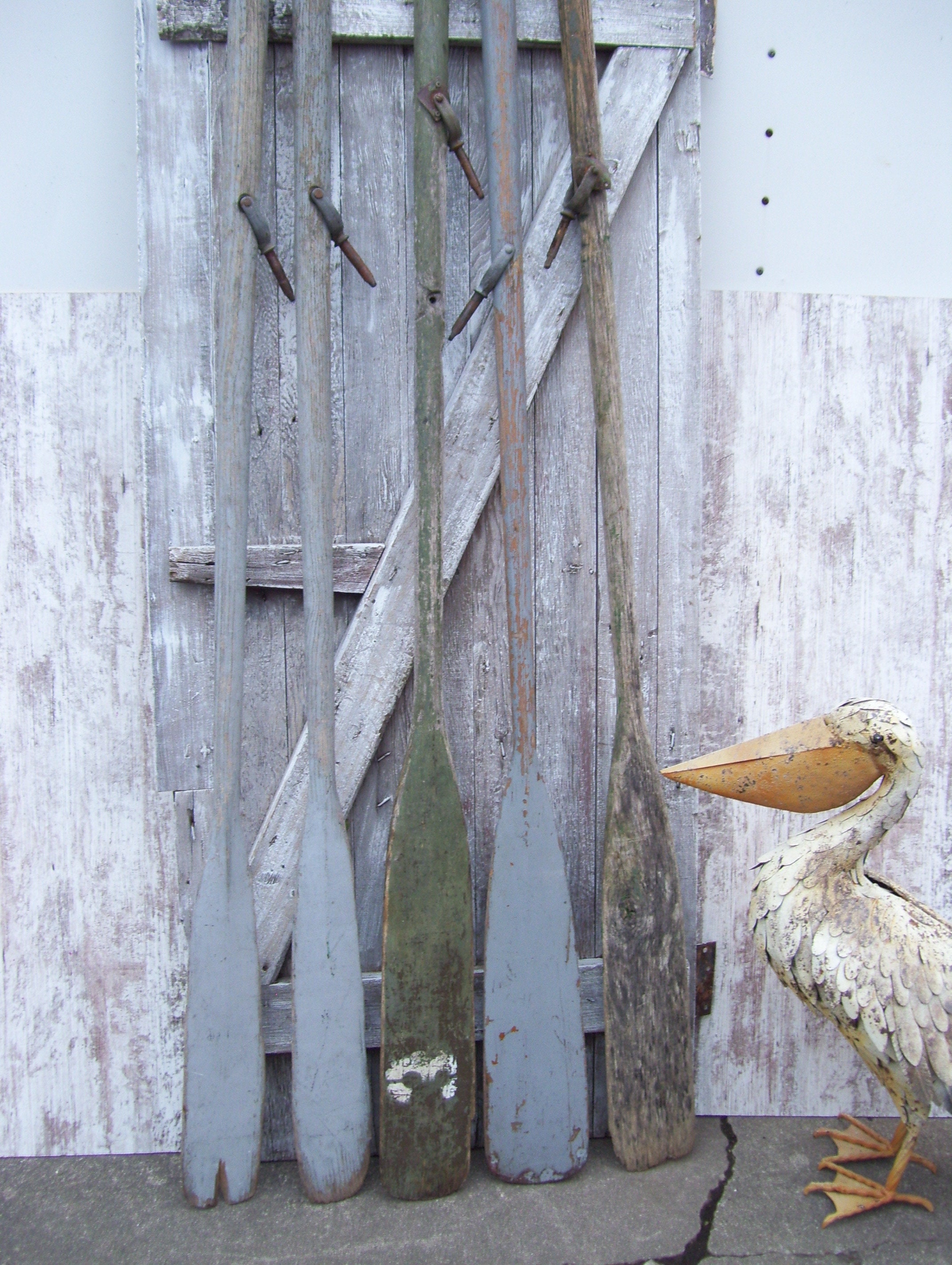 Blue and White Oars - Etsy