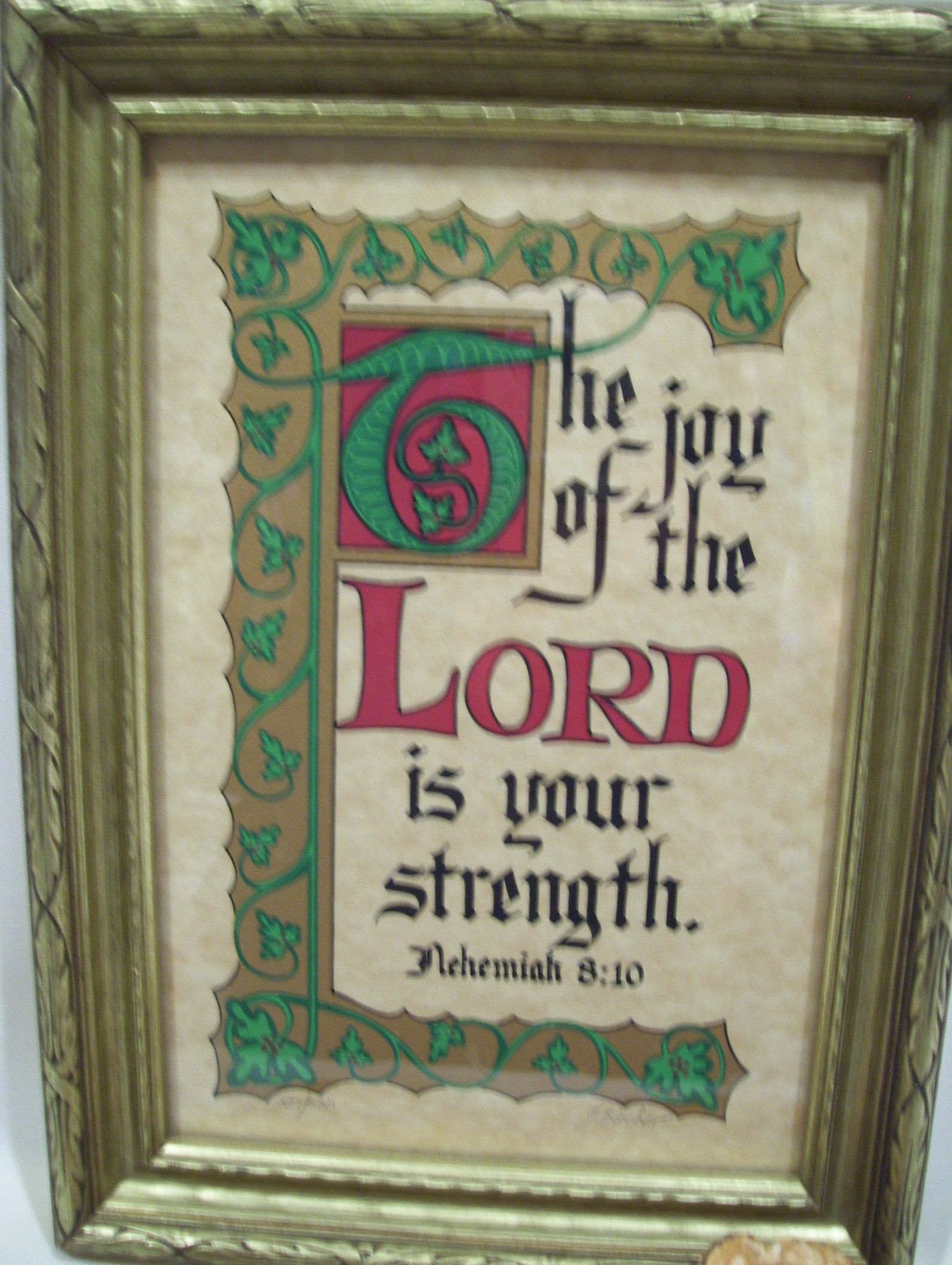 Jonathan Blocher Religious Scripture Nehemiah 8:10 OR Twenty | Etsy