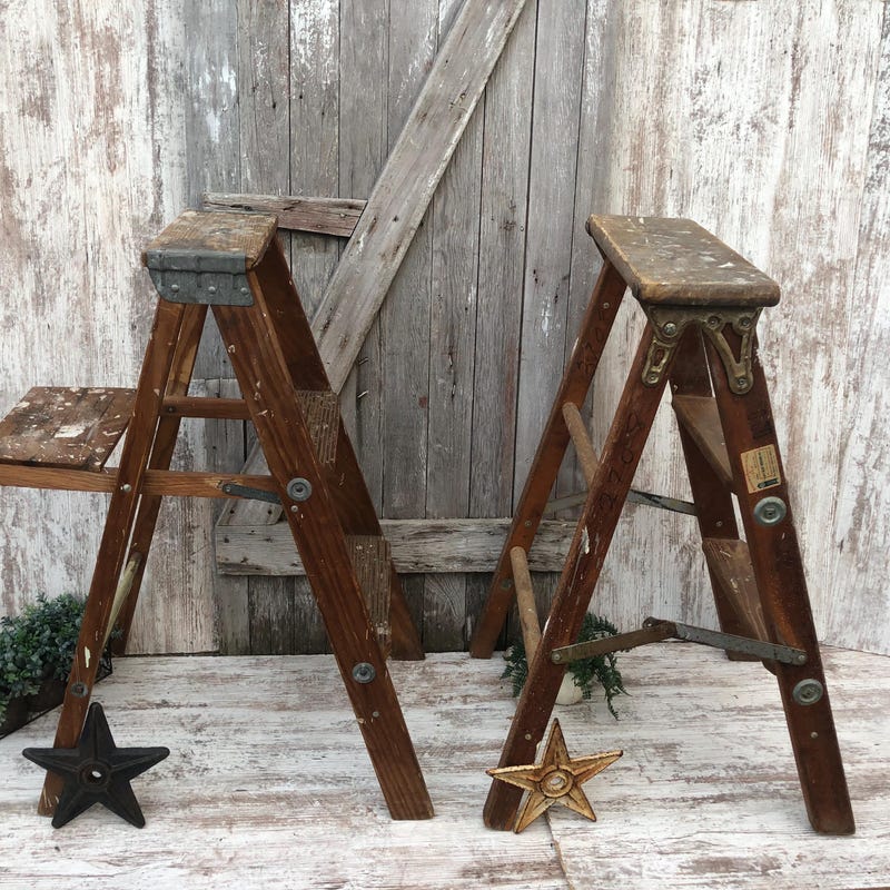 Antique Wood Ladder - Etsy