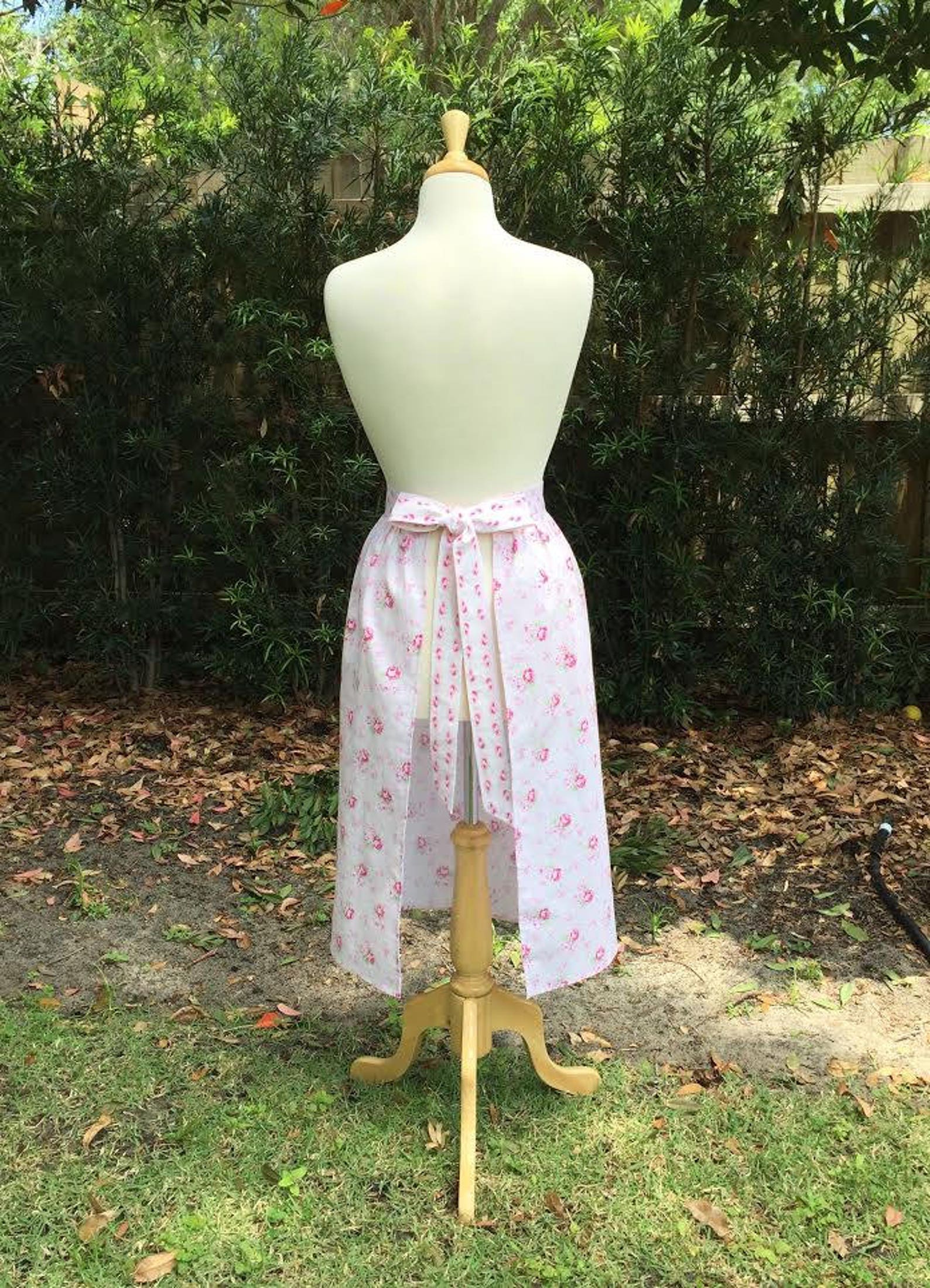 Jane Women's Regency Style Shabby Chic Floral Half Apron - Etsy