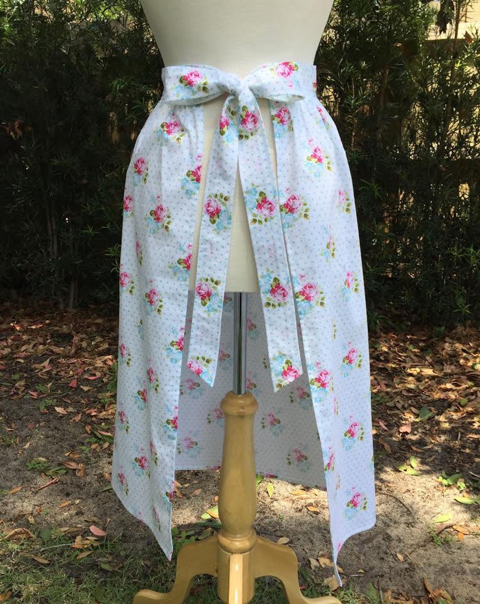 Jane Women's Regency Style Shabby Chic Floral Half Apron - Etsy