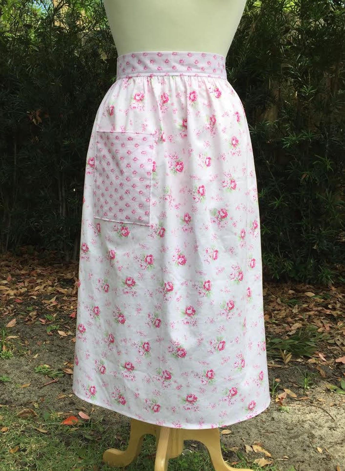 Jane Women's Regency Style Shabby Chic Floral Half Apron - Etsy
