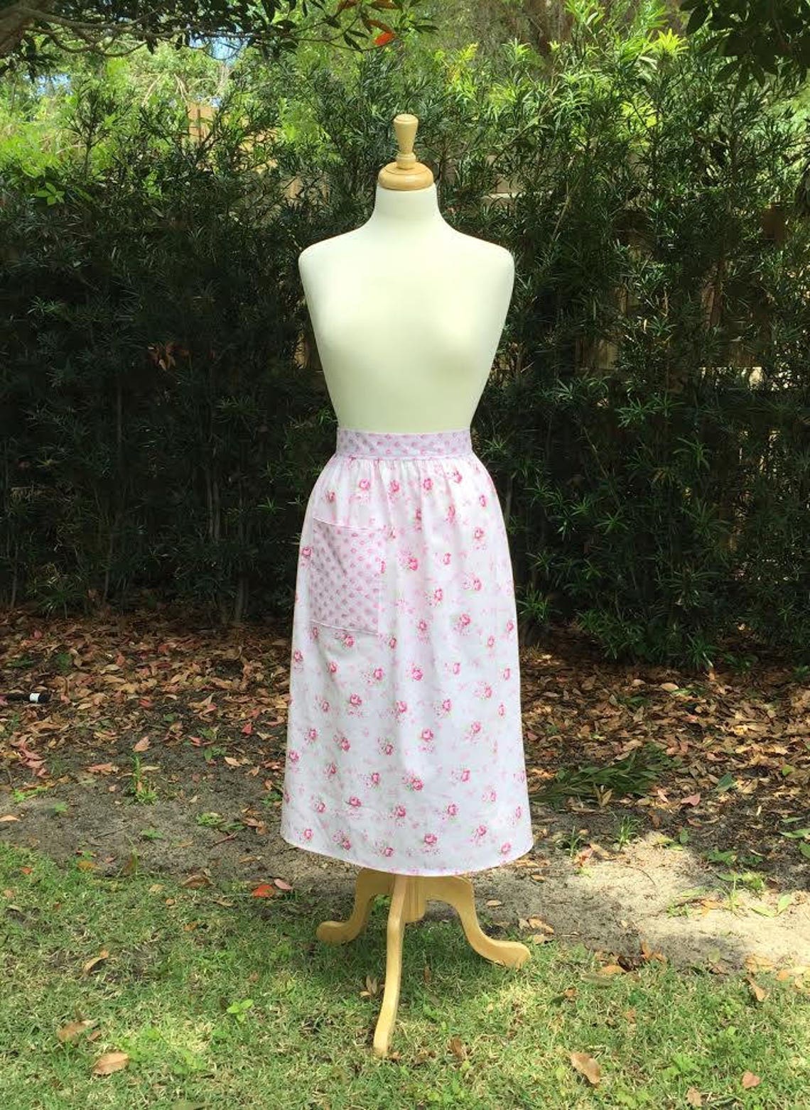 Jane Women's Regency Style Shabby Chic Floral Half Apron - Etsy