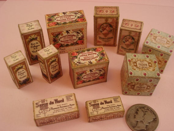 Miniature 1:12 Scale Kit Printable Digital Download 32 French Toiletry ...