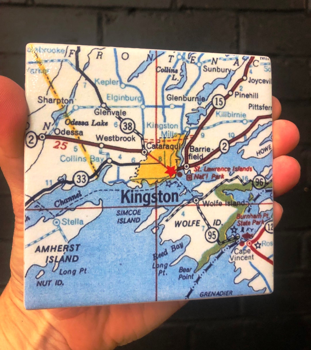 Personalised Canadian Postal Code Map Coaster, Canadian Vintage Map ...
