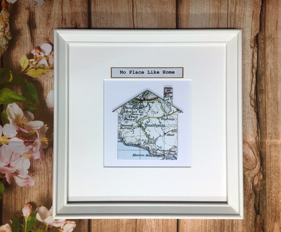 Personalised New Home Map Frame House-shaped Location Frame | Etsy