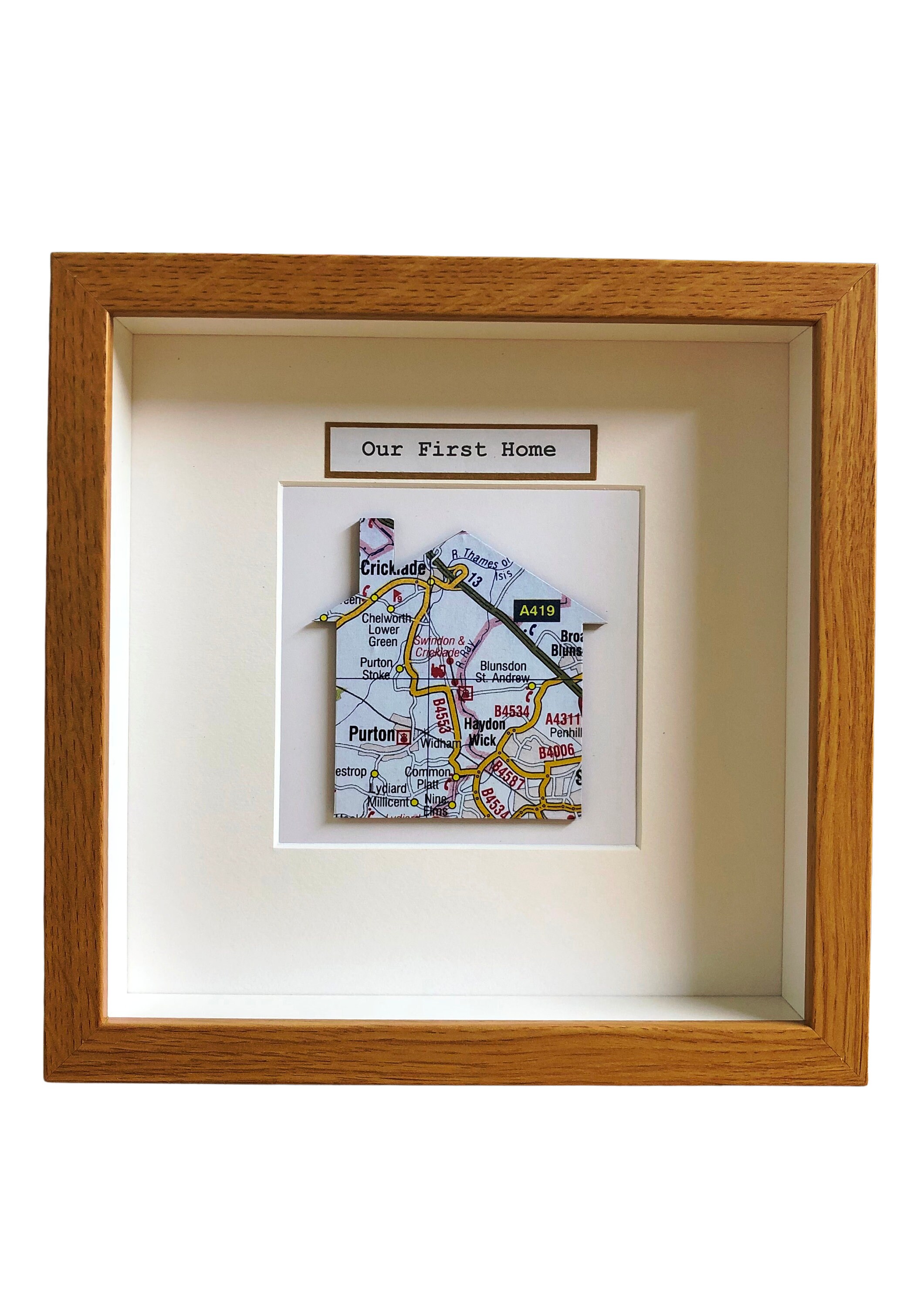 Personalised New Home Map Frame House-shaped Location Frame - Etsy UK