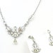 Bojar Sterling Silver and Rhinestone Filigree Necklace Earring Set ...