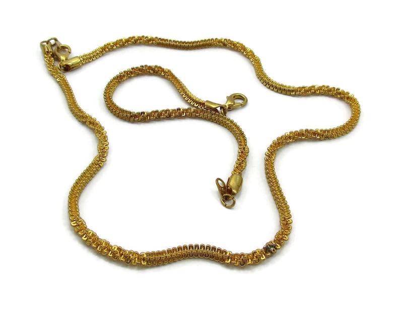 Korea Gold Tone Necklace Plated Bracelet Set Twisted Chain - Etsy