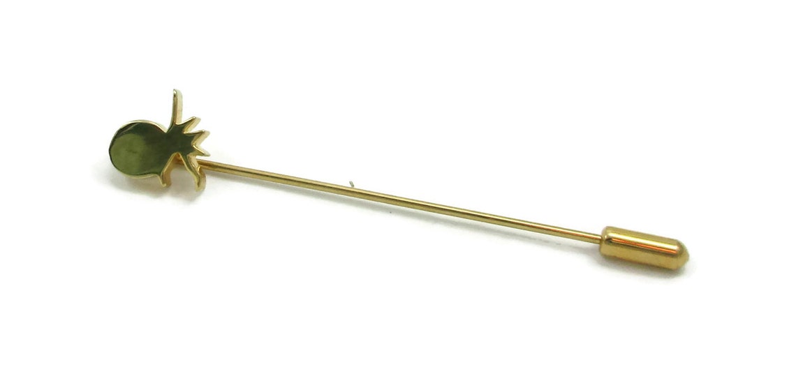 Gold Pineapple Hat Stick Pin Gold Tone Brooch Simple Pin Designer ...