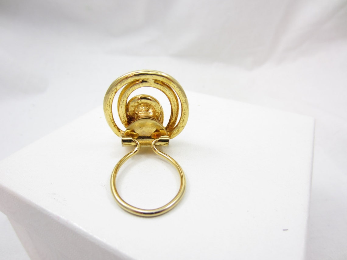 Gold Tone Rhinestone Design Scarf Clip Designer Scarf Holder - Etsy