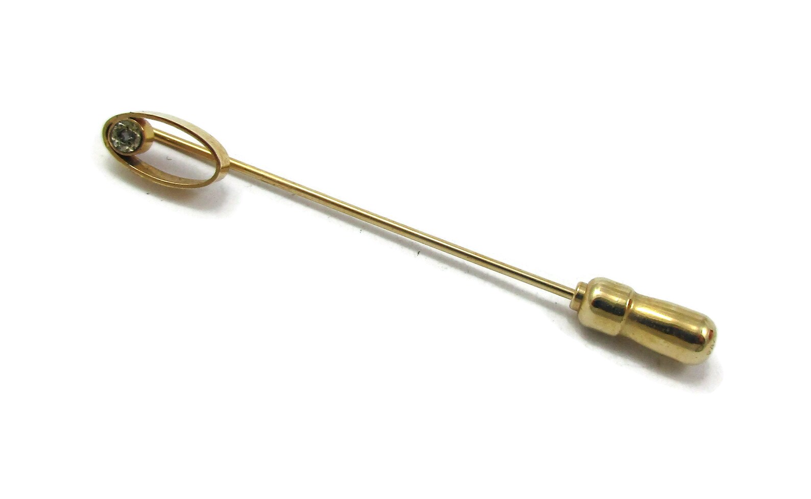 Gold Filled Hat Stick Pin Etched Design Gold Tone Brooch Victorian ...