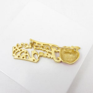 AJC Teachers Gift Teachers Have Class Gold Pin Brooch Red Apple Vintage ...