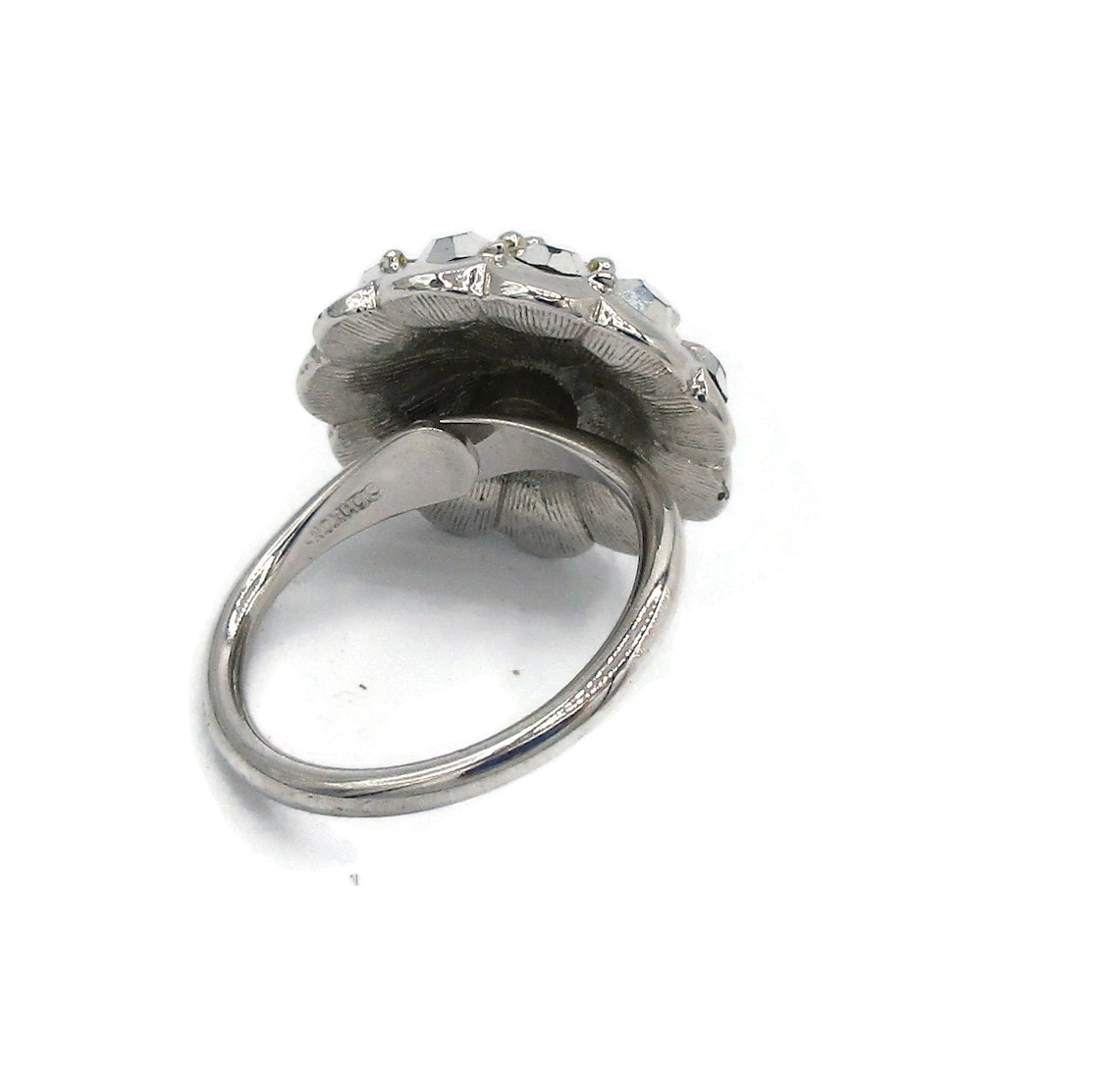 EMMONS Ring Silver Tone Marcasite Rhinestones Size 7 - Etsy UK