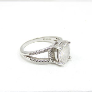 Sterling Silver 925 Oval Ring Cubic Zirconia Signed IBB 925 CZ Vintage ...