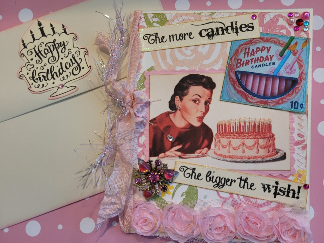 Retro Style Birthday Card, Female Birthday, Baby Boomer, More Candles ...