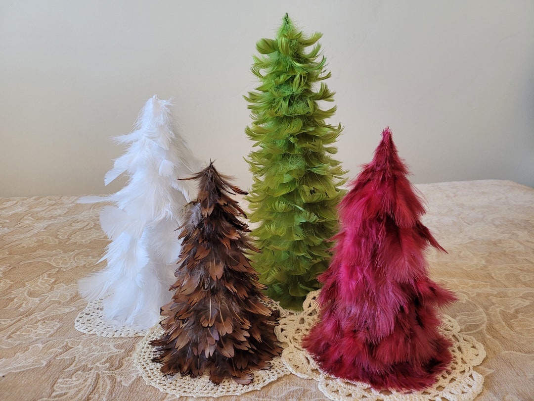 Handmade Feather Christmas Tree: Dyed Goose Coquille Feathers - Etsy