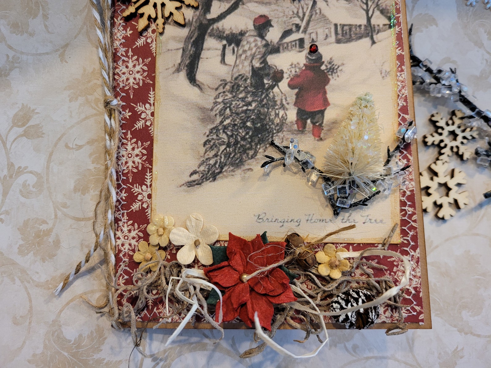 Rustic Christmas Card Bringing Home the Tree Country - Etsy