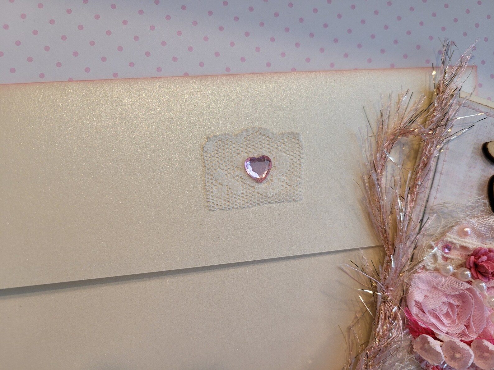 Tattered Heart With Vintage Trims Flowers and Pearls - Etsy