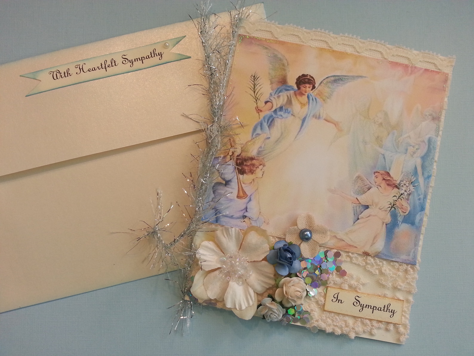 Angels in Heaven Sympathy Card Custom Sympathy Card Male - Etsy