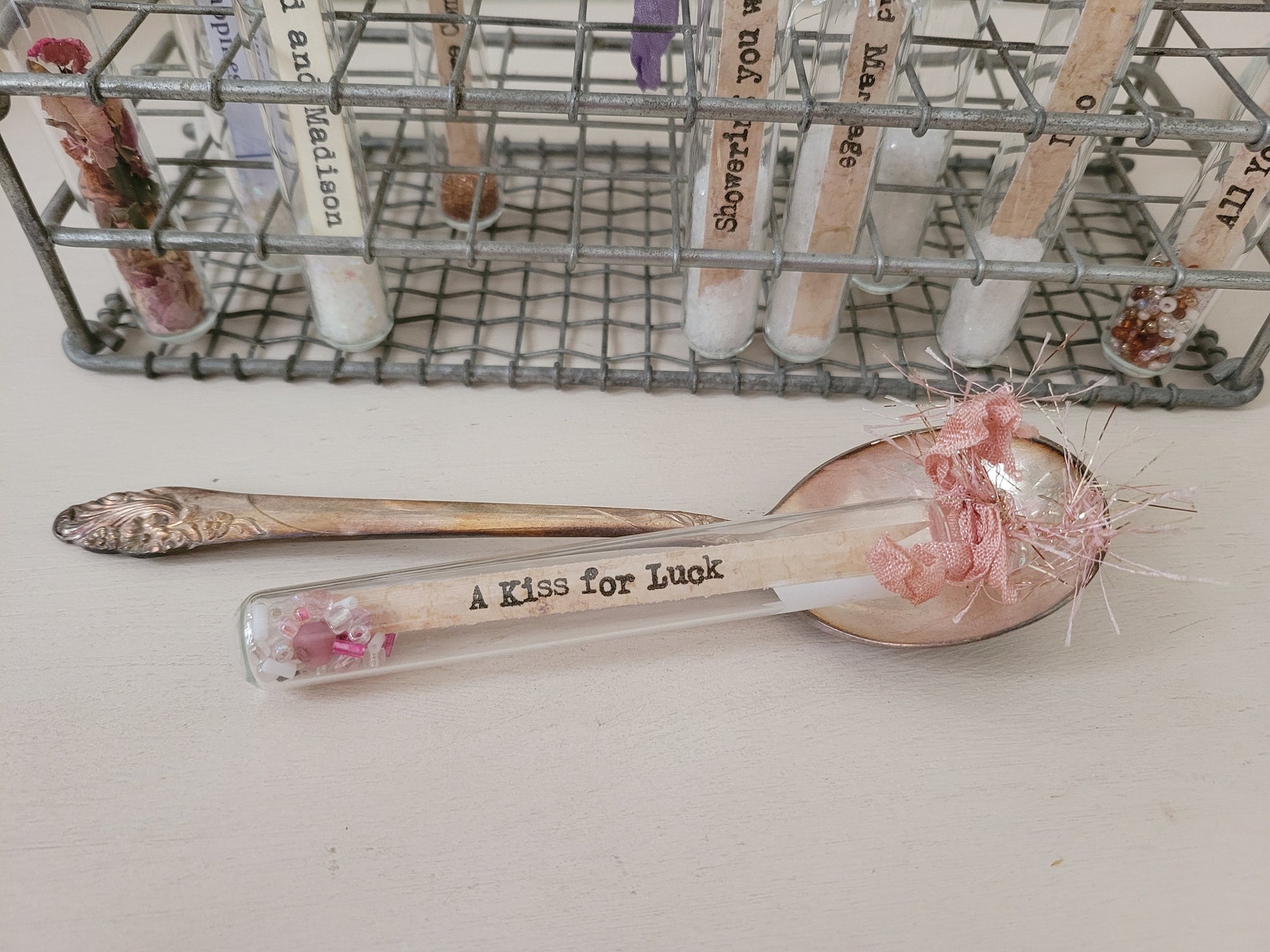 Vintage Test Tube Rack With Glass Tubes Wedding Shower Decor - Etsy