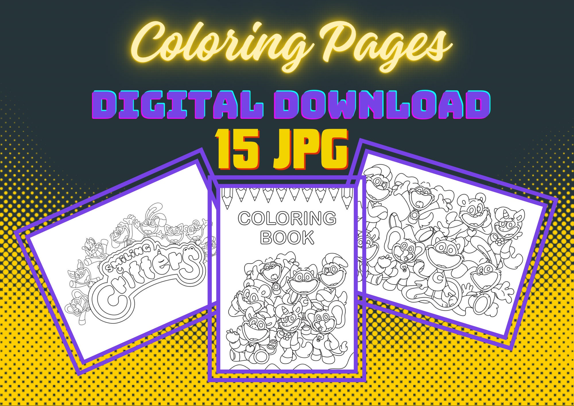 Smilling Critters Coloring Pages Craftycorn Poppy, Bearhug, Bubba ...