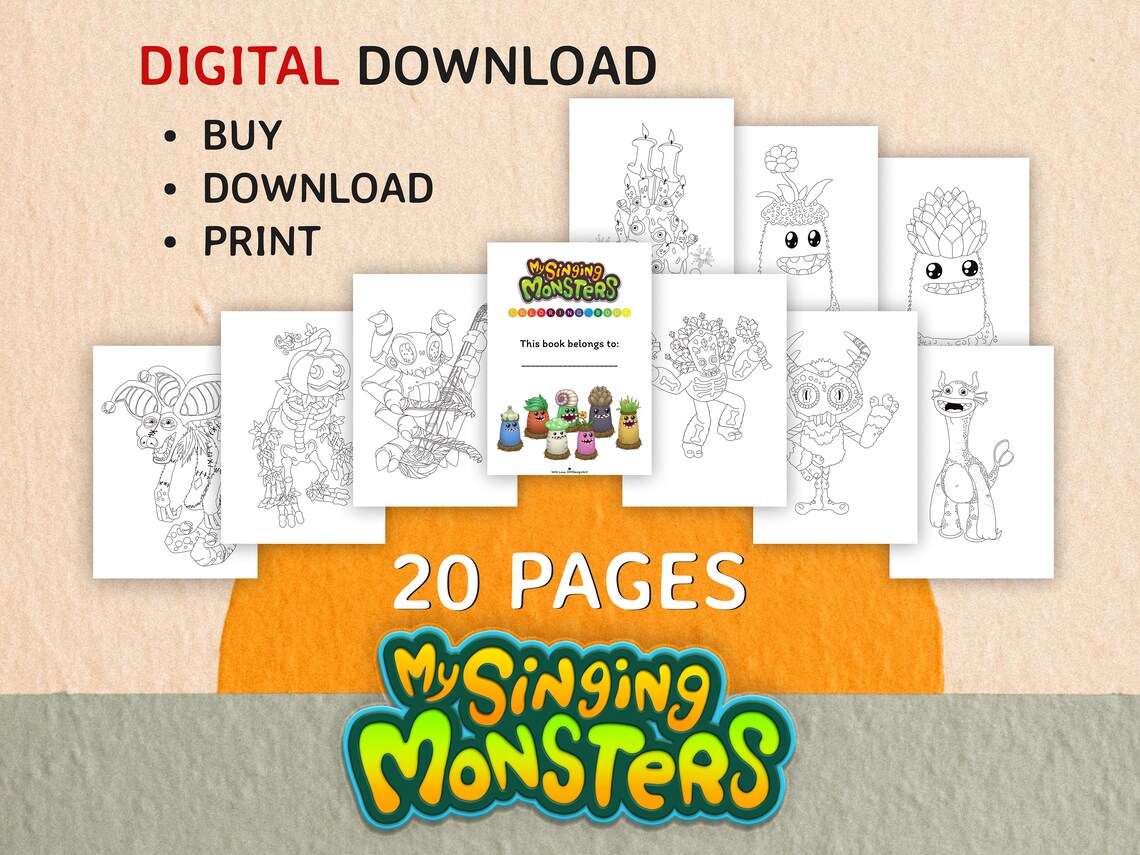 My Singing Monsters Regular Monsters, Singing Monsters Colouring Pages ...