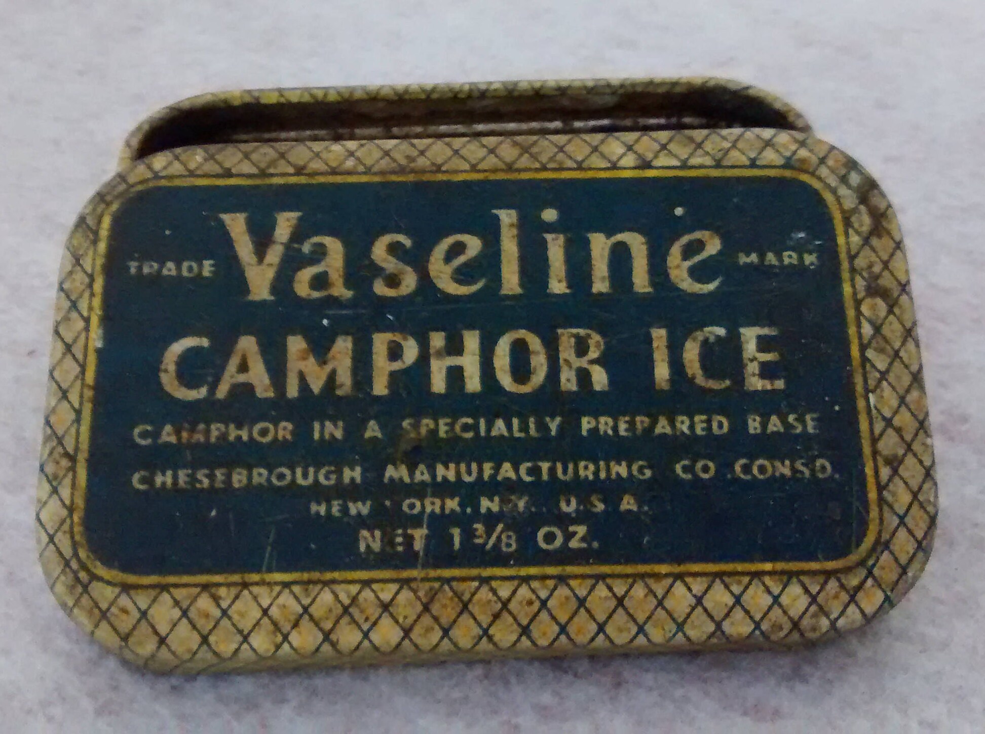 Vintage Vaseline Camphor Ice Tin - Etsy
