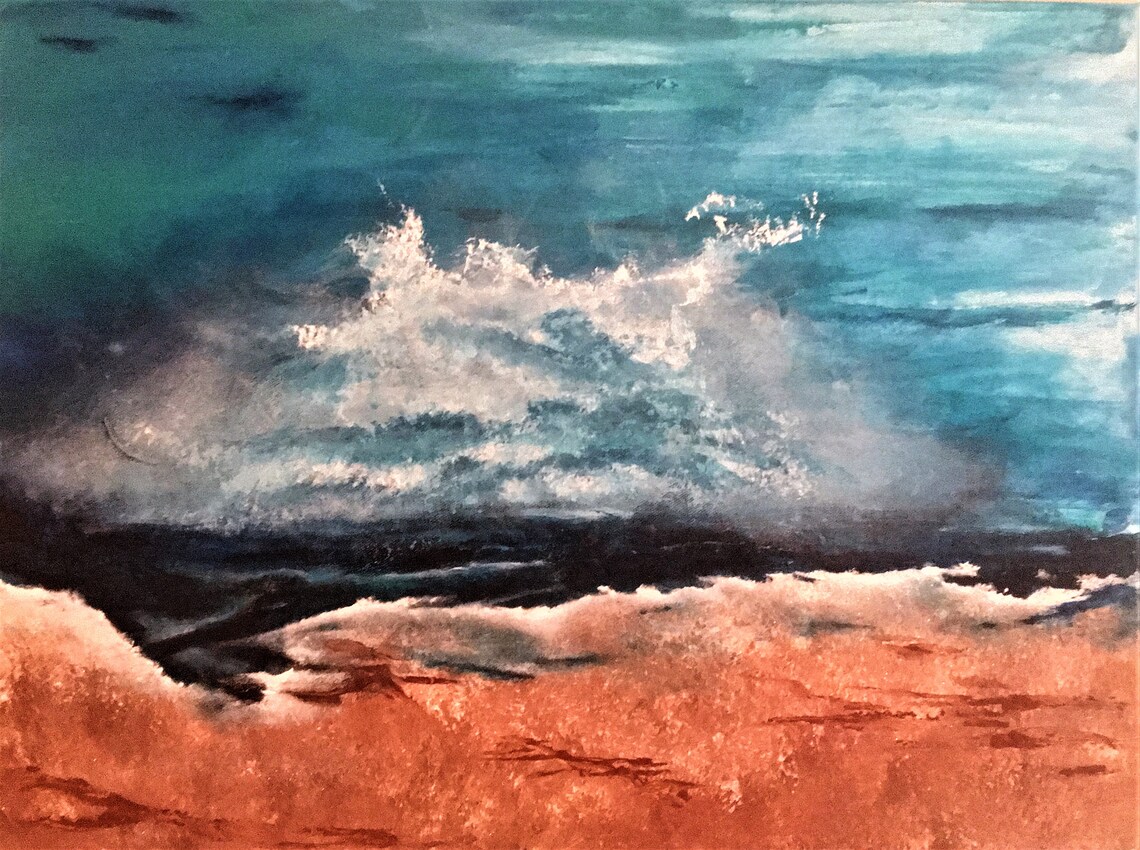 Splash Zone. Original Abstract Water Beach Surf Surfer - Etsy