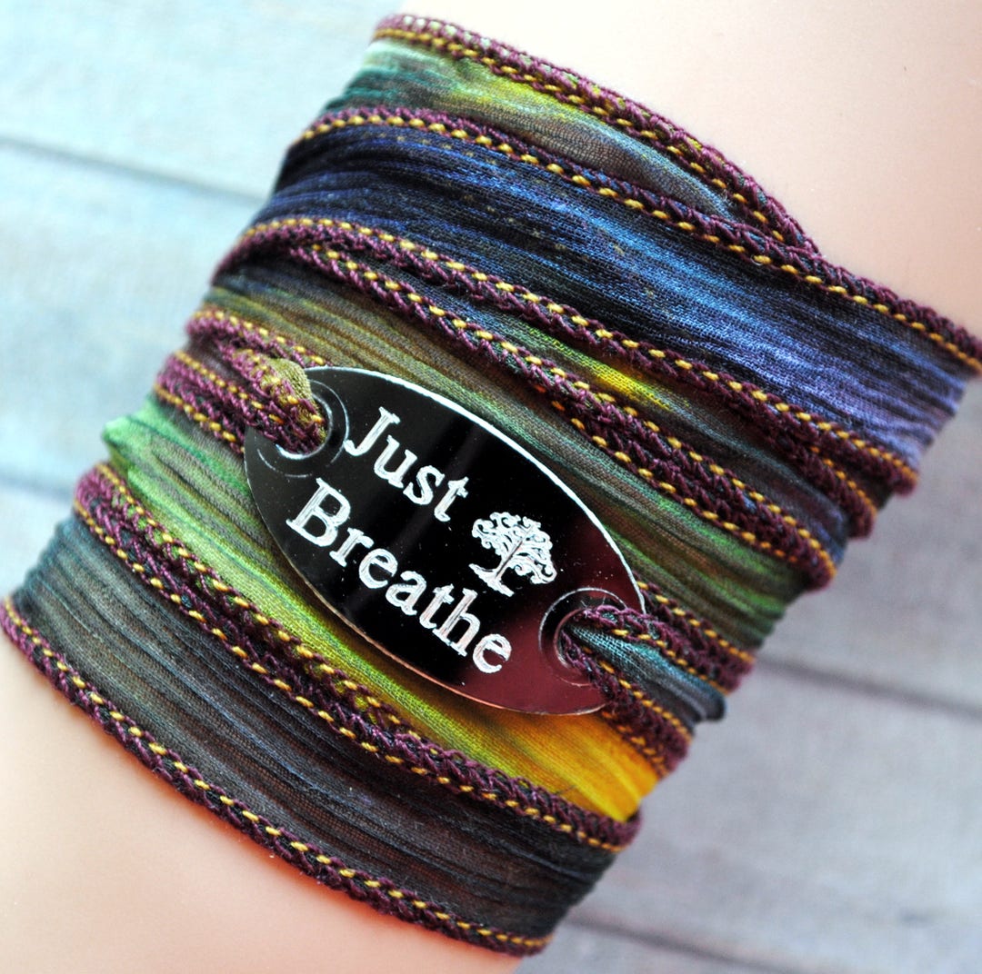 Silk Wrap Bracelet Silk Ribbon Bracelet-boho-silk Wrap-ruband De Soie ...