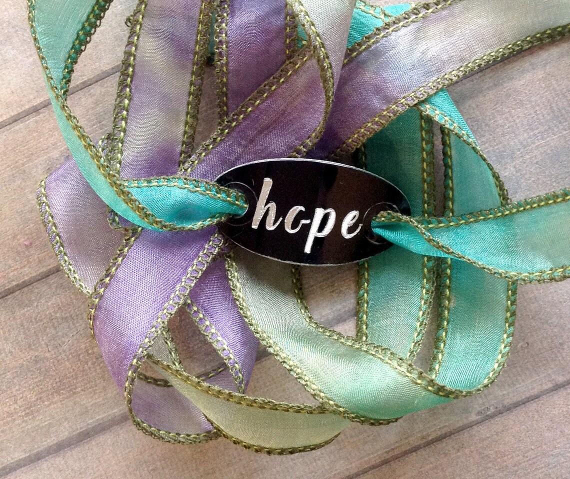 Silk Wrap Bracelet Silk Ribbon Bracelet-boho-silk Wrap-ruband De Soie ...