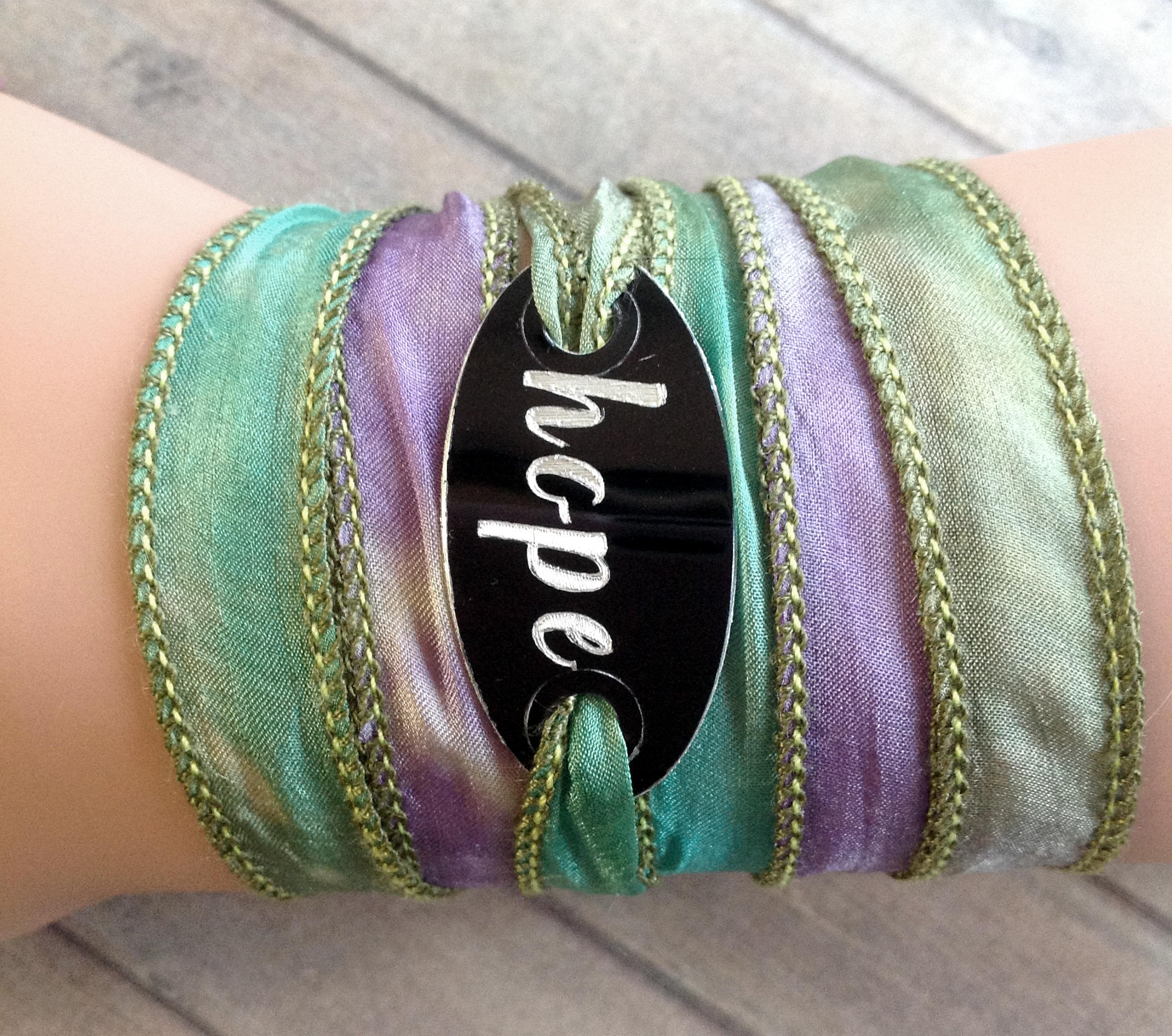 Silk Wrap Bracelet Silk Ribbon Bracelet-boho-silk Wrap-ruband De Soie ...