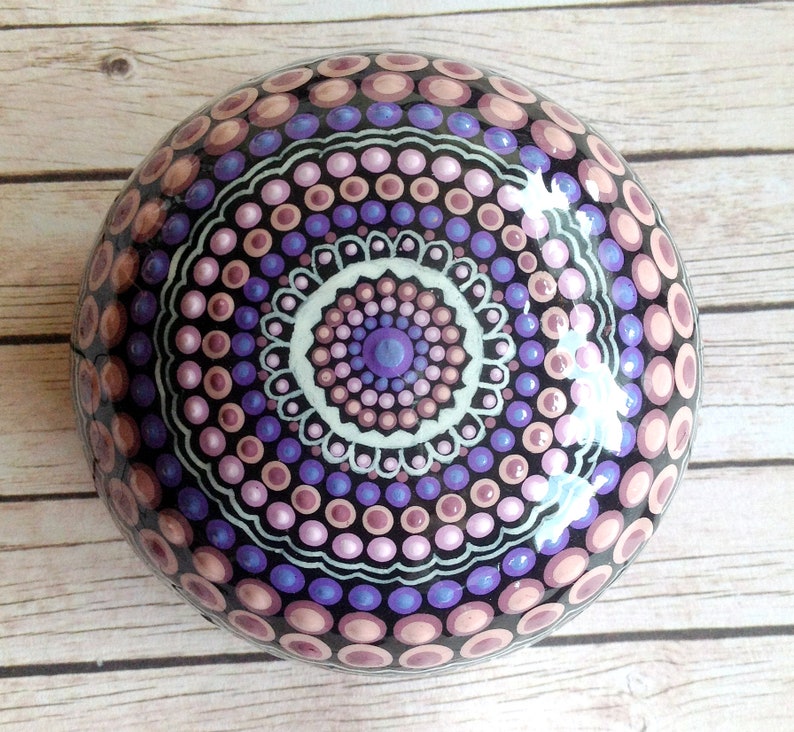 Mandala Stone-top Selling Items-hand Painted Rocks-crochet Mandala-gift ...