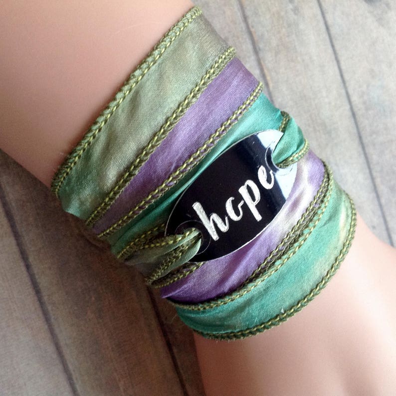 Silk Wrap Bracelet Silk Ribbon Bracelet-boho-silk Wrap-ruband De Soie ...