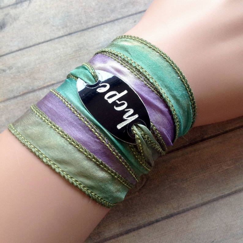 Silk Wrap Bracelet Silk Ribbon Bracelet-boho-silk Wrap-ruband De Soie ...