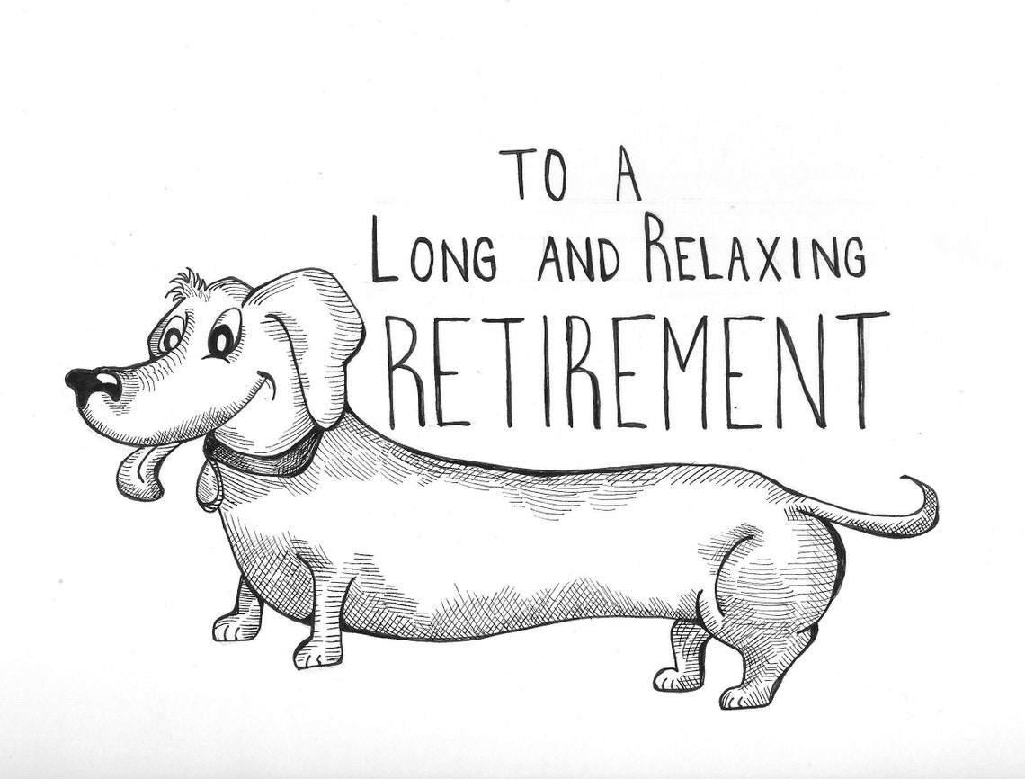 Retirement Card Dog | Etsy