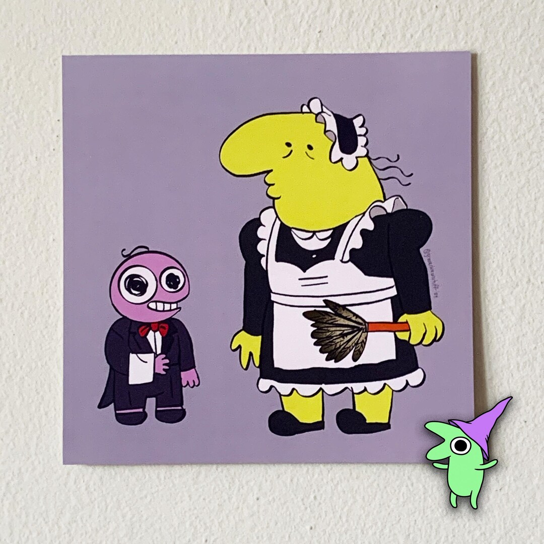 Butler Pim and Maid Charlie Mini-print - Etsy
