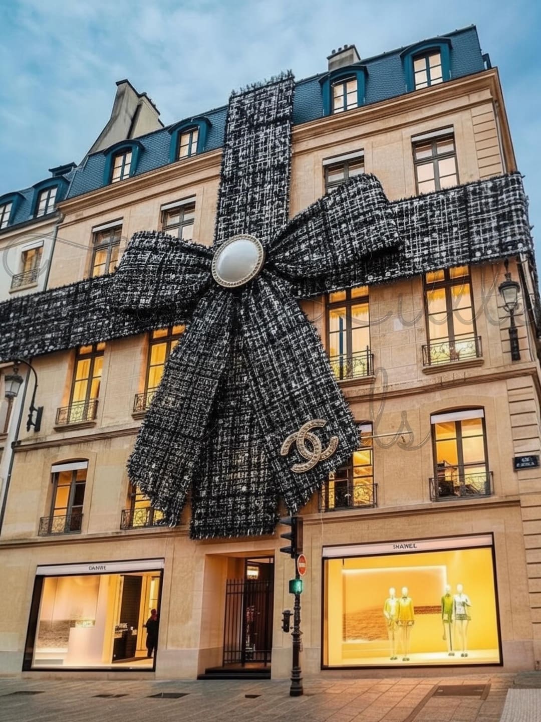 Christmas in Paris Channel Building, Channel Building at Christmas Time ...
