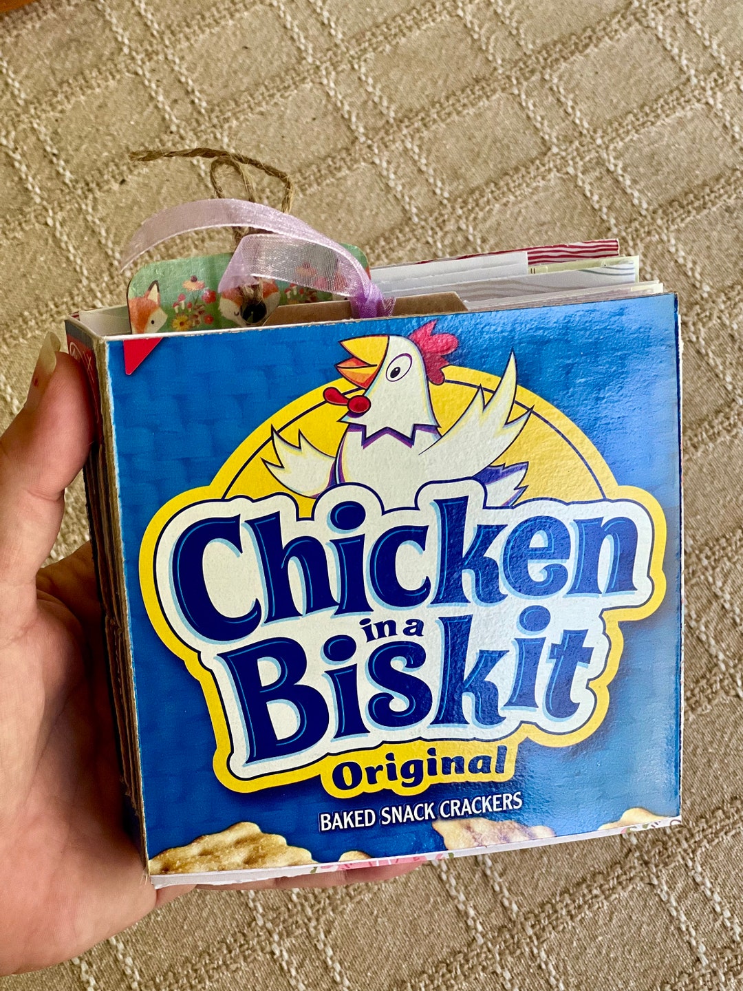 Handmade Junk Journal, Upcycled Cracker Box Journal - Etsy